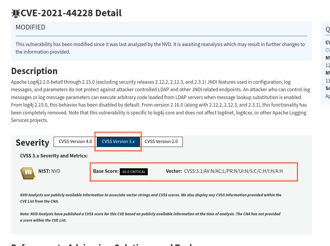 Nist Nvdのcvss Scoreがversion 40デフォルトに。スコアの確認時に注意。 Sios Security Blog